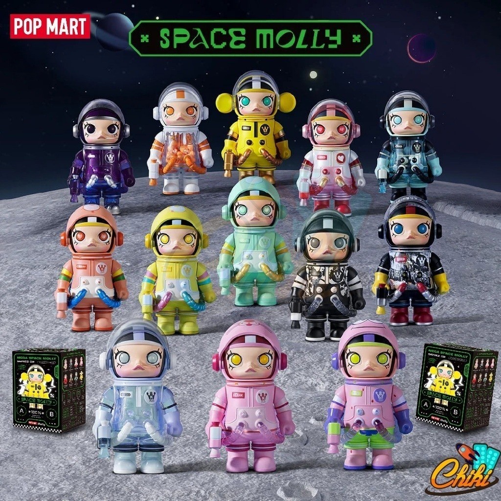 POPMART, POPMART MEGA SPACE MOLLY100% Anniversary Mystery Box Figure ...