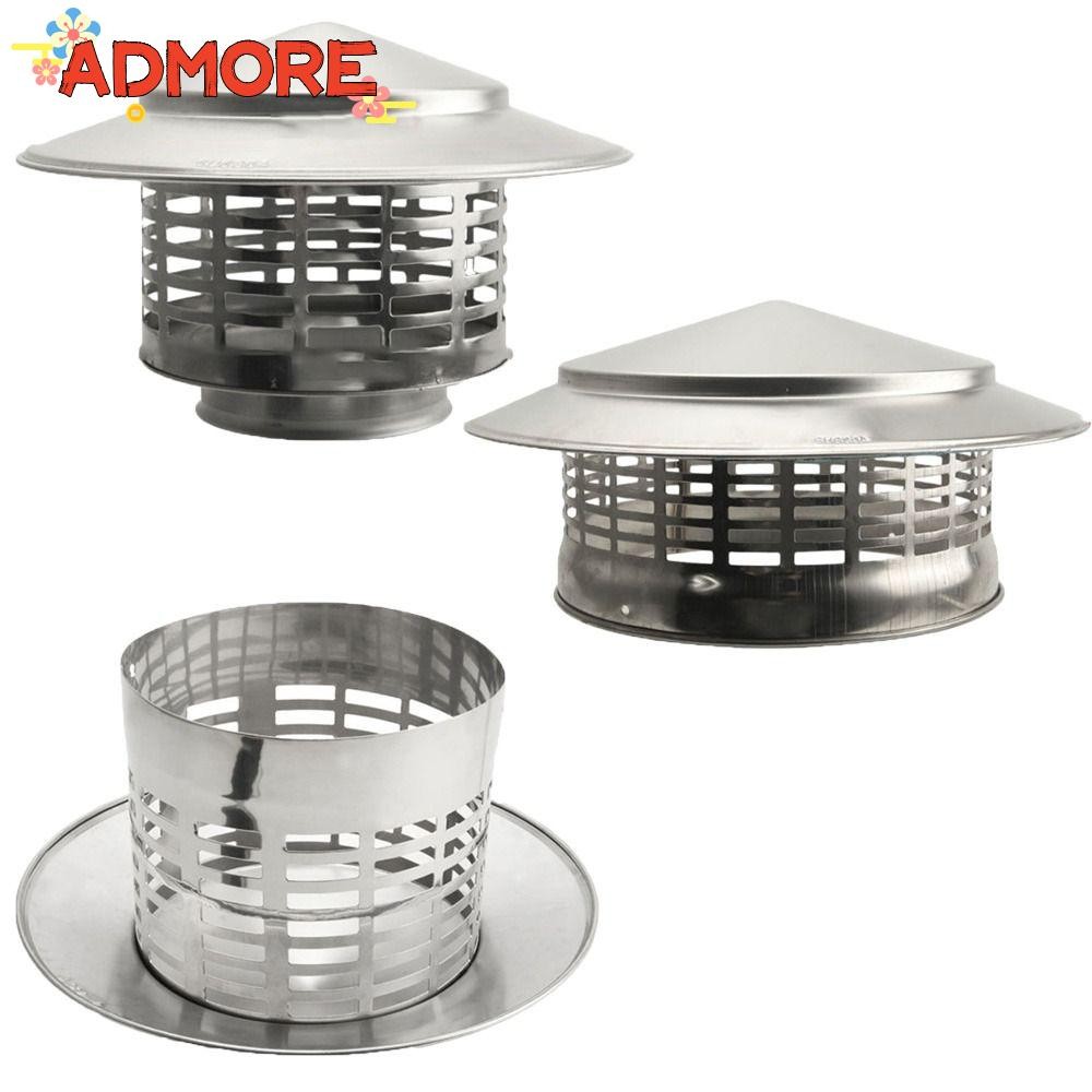 ADMORE Chimney Cap, Stainles Steel Smoke Exhaust Hood Ventilated Rain ...