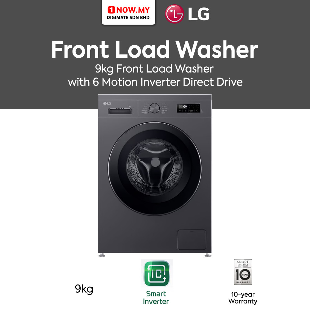 LG 9kg Inverter Front Load Washer FB1209S6M | 5 Star Energy Efficient 6 ...