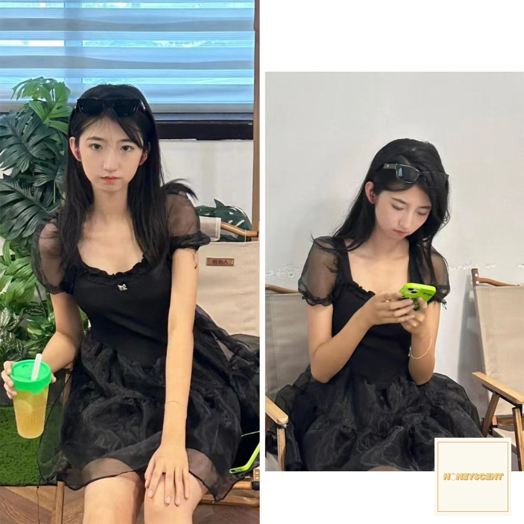 French-Style Editing Dress Collar Long Legs Open Side For Small Women ...