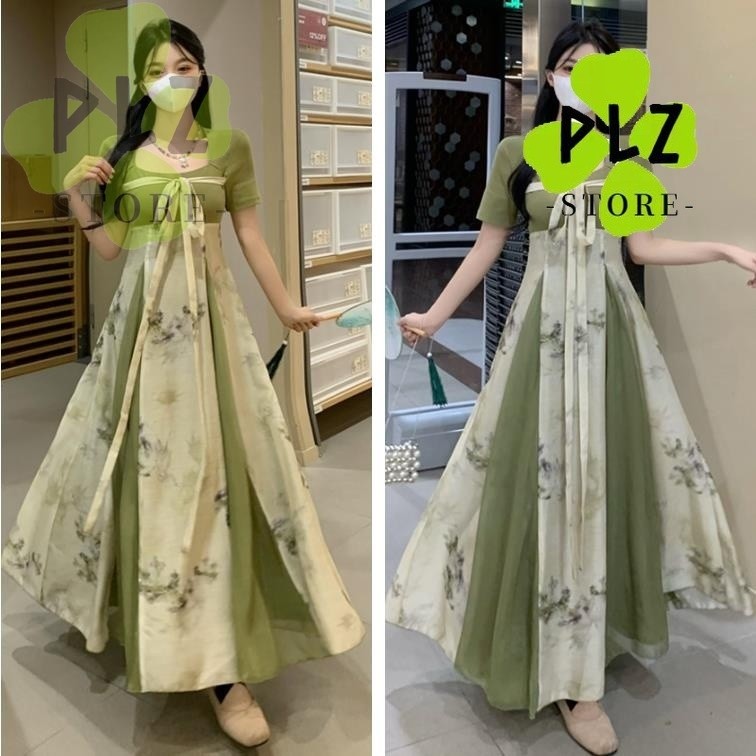 W New Style Style Style Style Style Style Improved Hanfu Dress W Large ...