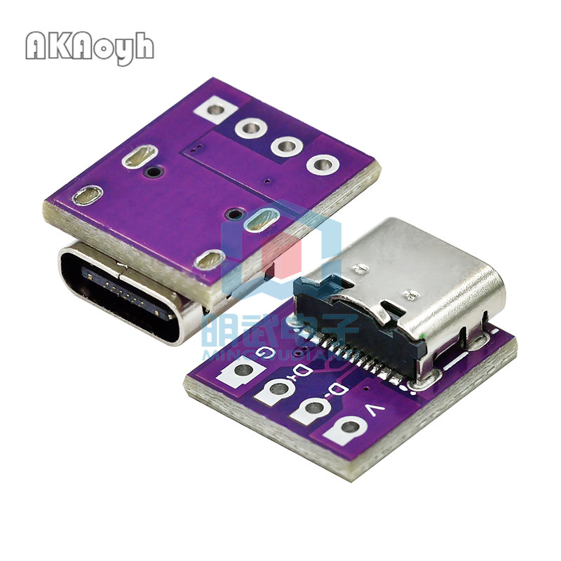 Type-c Female Socket Test Board Double-Sided Positive Negative Plug ...