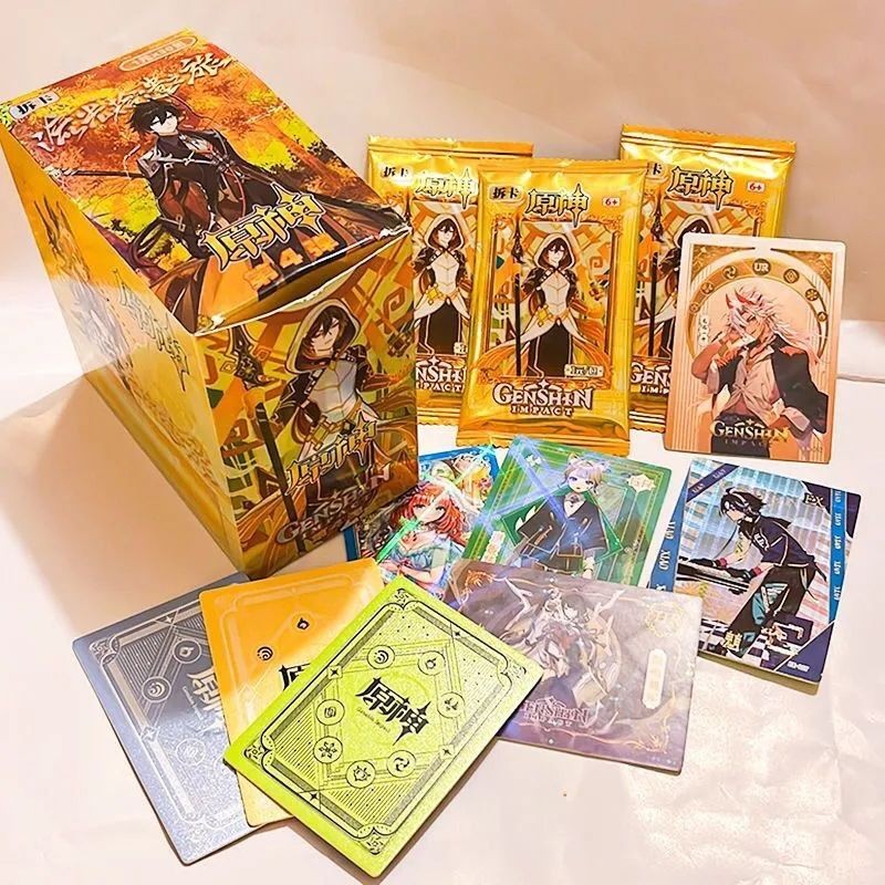 拆卡原神厚卡经典版豪华版原神卡片原神厚卡收藏卡牌Card removal Genshin Impact thick card Classic ...