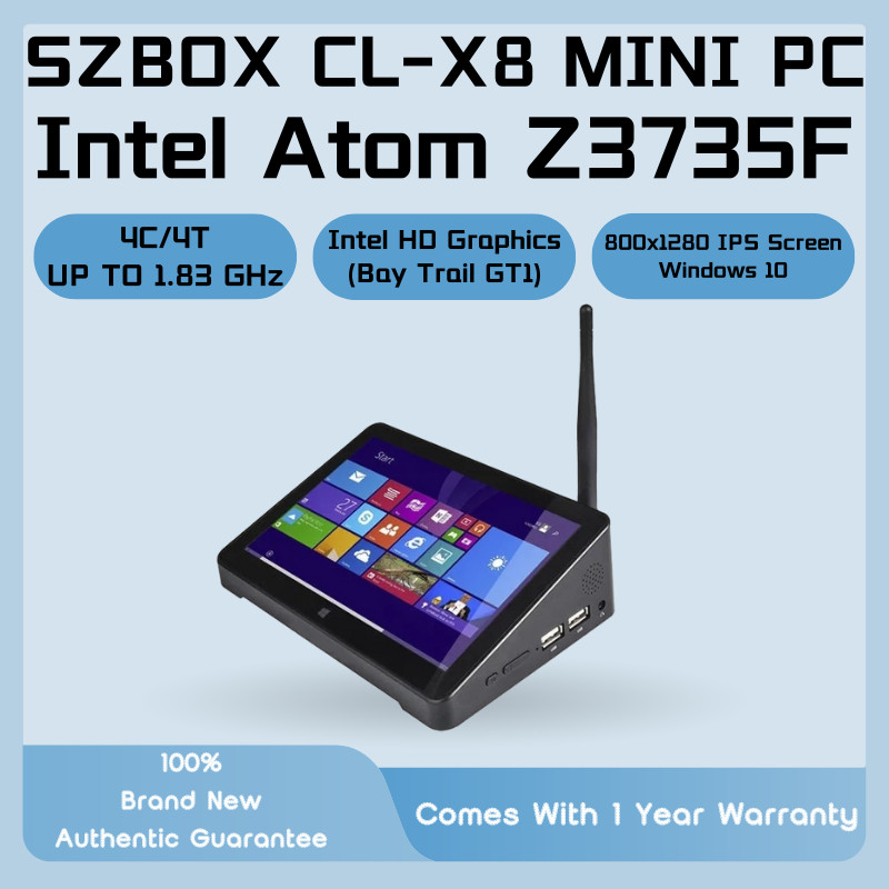 SZBOX CL-X8 MINI PC Intel Atom Z3735F 7" 800x1280 IPS Screen Windows 10 DDR3L EMMC BT4.0 Wifi ...