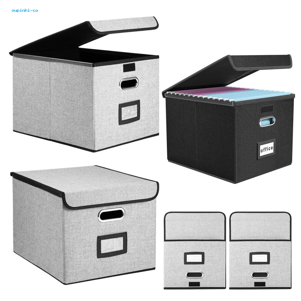 Ou Folding File Box Tax Document Storage Box Foldable File Storage Box ...