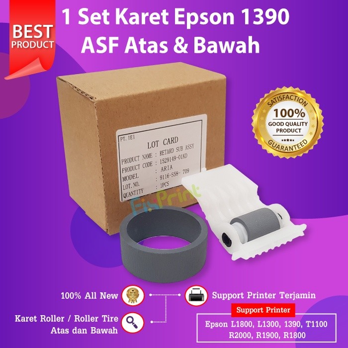 Rubber Roller Epson L1800 L1300 1390 SP1390 T1100 R2000 R1900 R1800 Top+Bottom | Shopee Malaysia