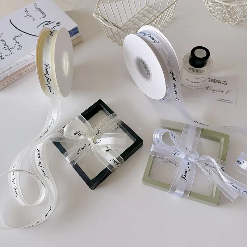 Ins Present Wrapping Ribbons Alphabet Flower Bouquet Simple Packaging ...