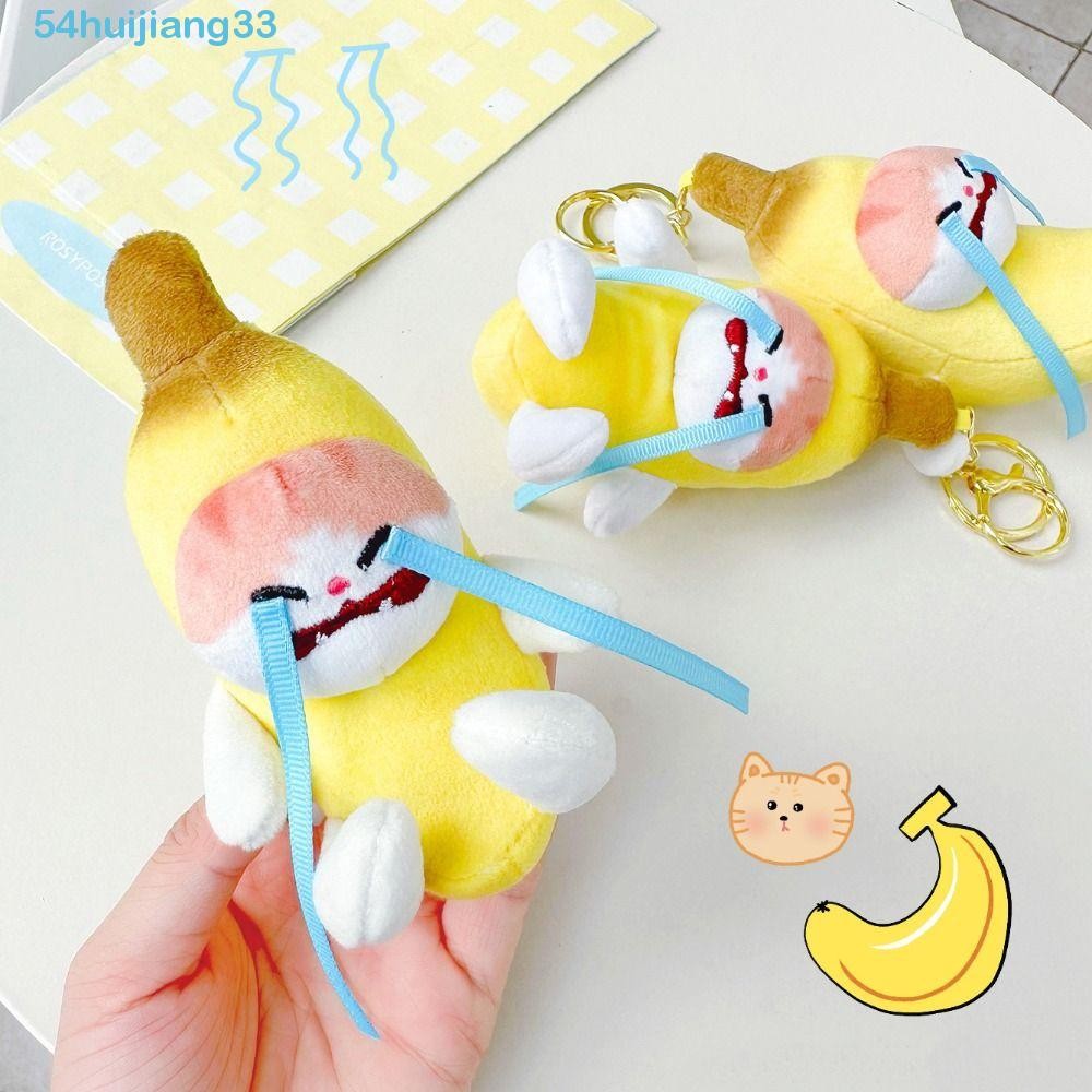 HUIJIANG Crying Banana Cat Keychain, Stuffed Doll Plush Banana Cat Doll ... HUIJIANG Crying Banana Cat Keychain, Stuffed Doll Plush Banana Cat Doll ...