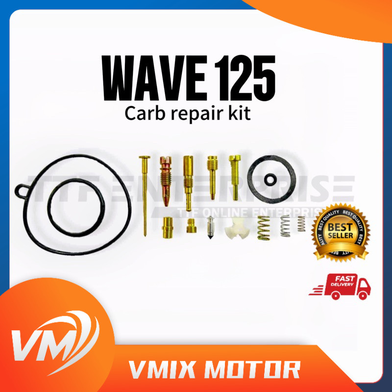 HONDA WAVE125 CARB REPAIR KIT (A) CARBURETOR KIT SET STANDANRD WAVE 125 ...
