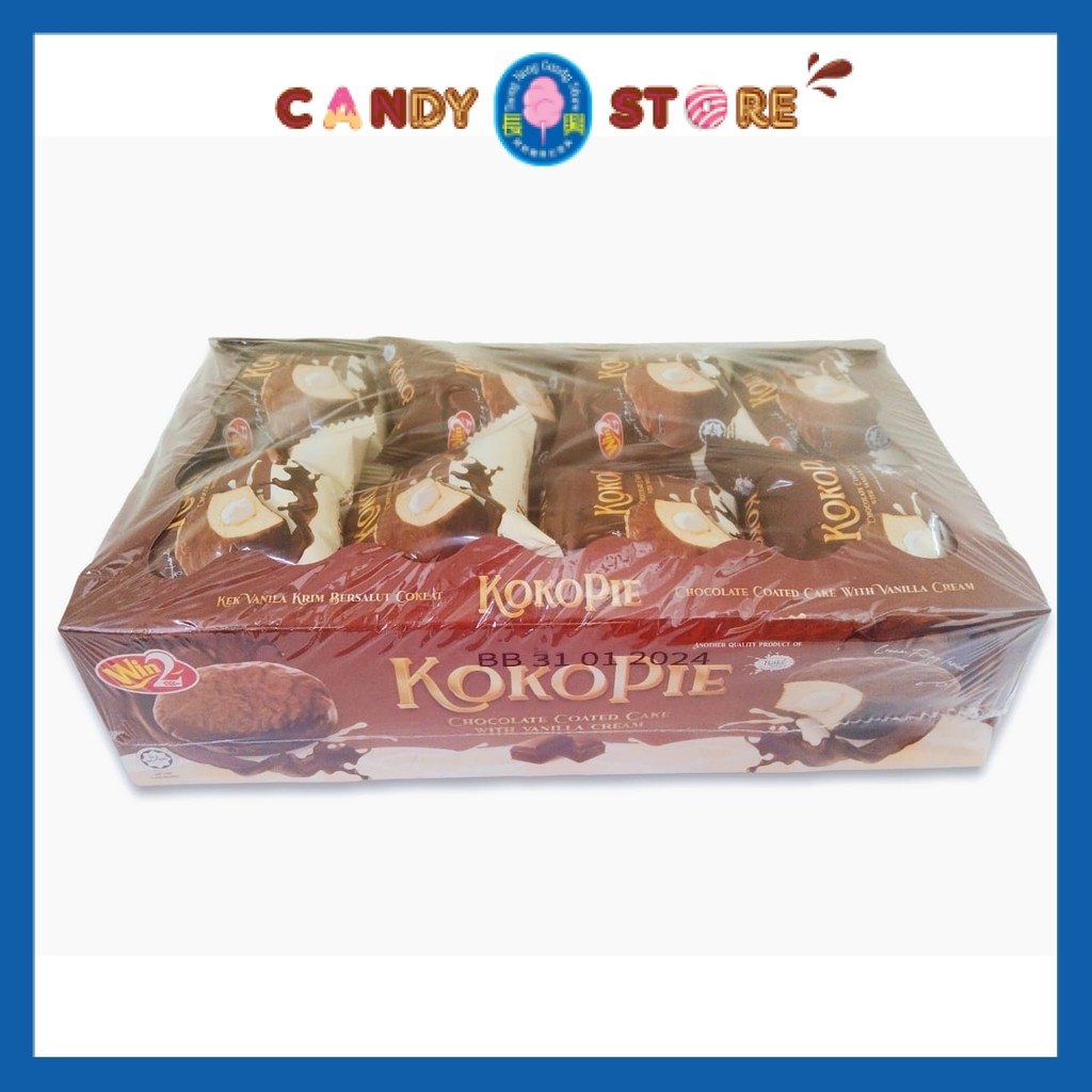 Win2 Kokopie Chocolate Coated Cake with Vanilla Cream (20gX16packs ...