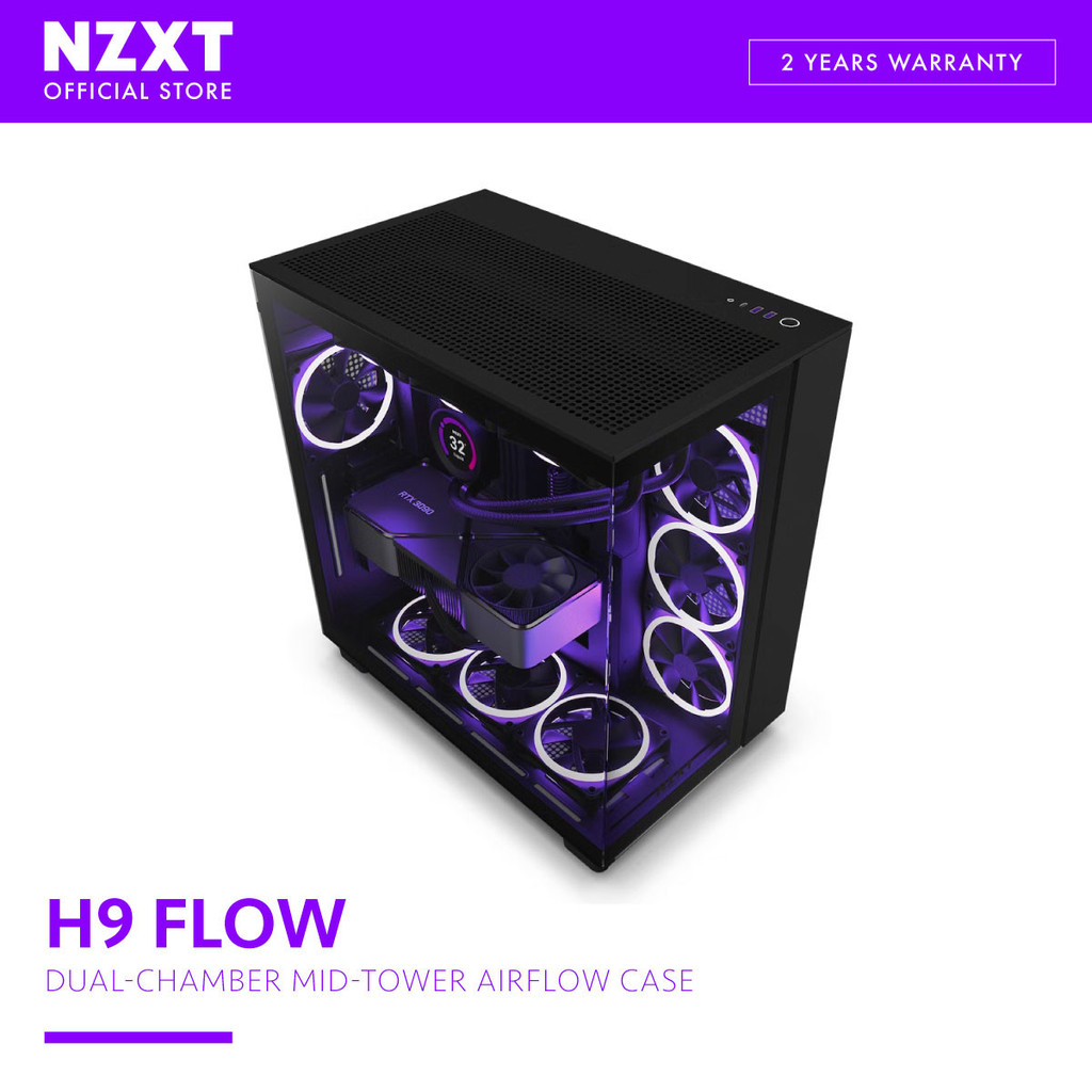 NZXT H9 Flow Mid-Tower Case | Shopee Malaysia