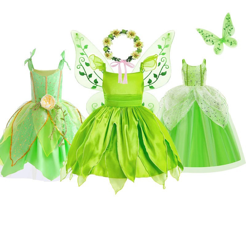 New Halloween Girls Cos Wonderful Fairy Tinker Bell Laiquendi Dress ...
