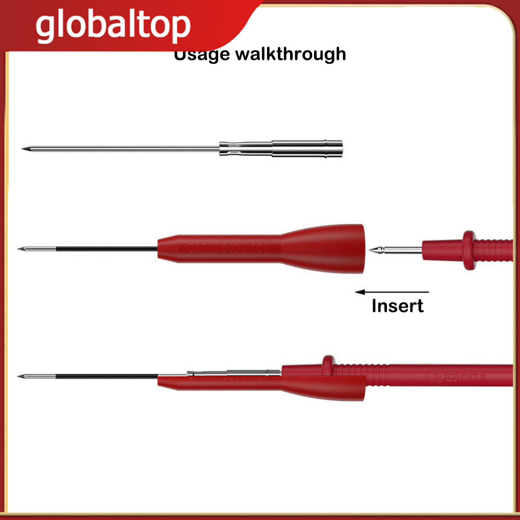 Pack of 4 Multimeter Test Probes Measuring Accessories Testing Tester ...