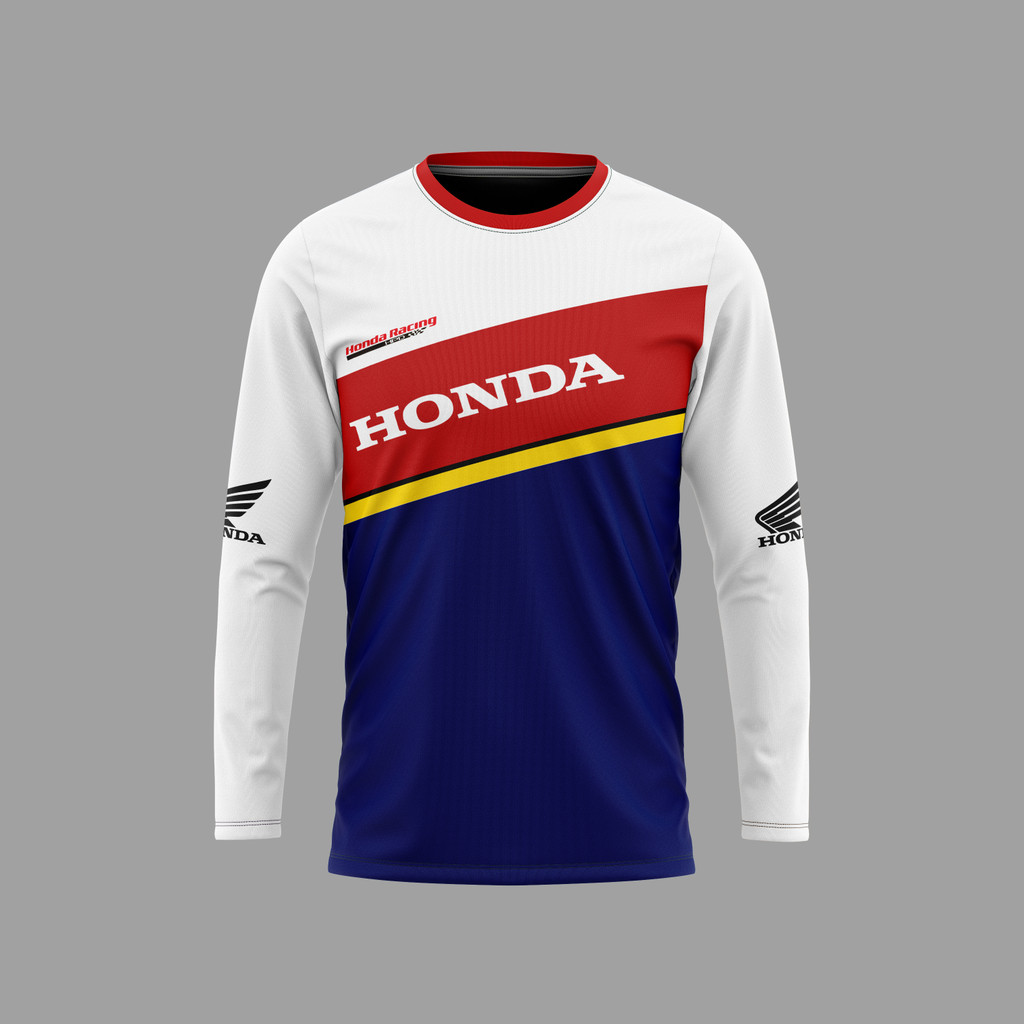 Honda Design 2 Longsleeve Riding T-shirt Short Sleeve Racing Microfiber ...