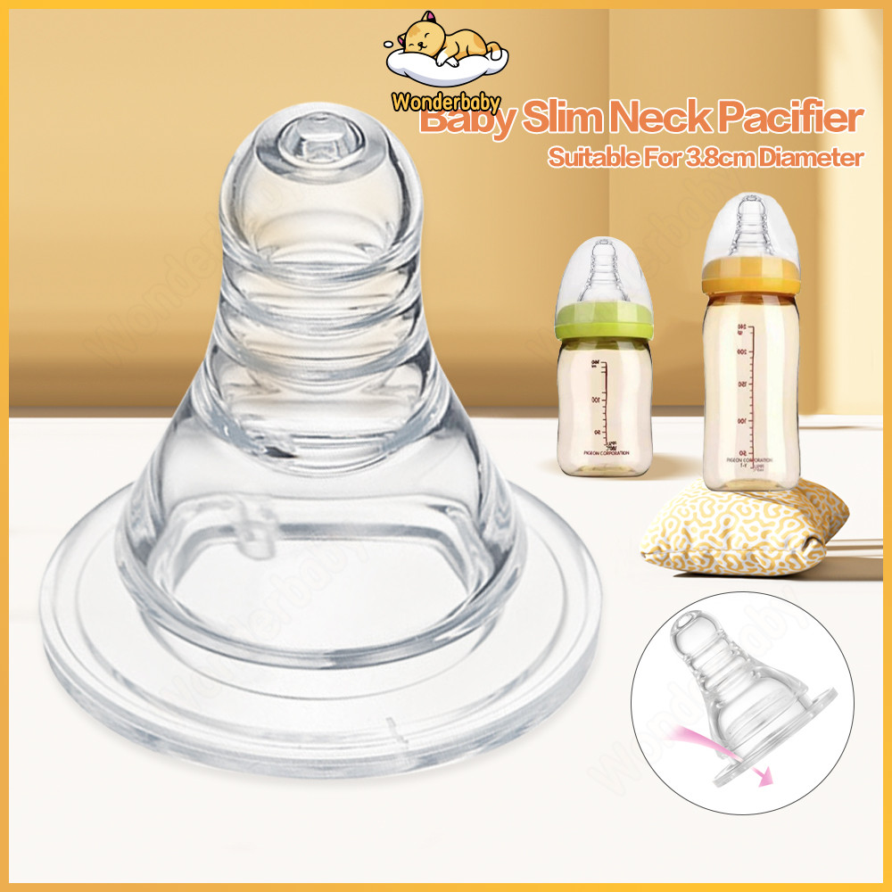 Wonderbaby 3.8cm Puting Susu Baby Pacifier Standard Nipple Silicone Slim Neck Pacifier Anti ...