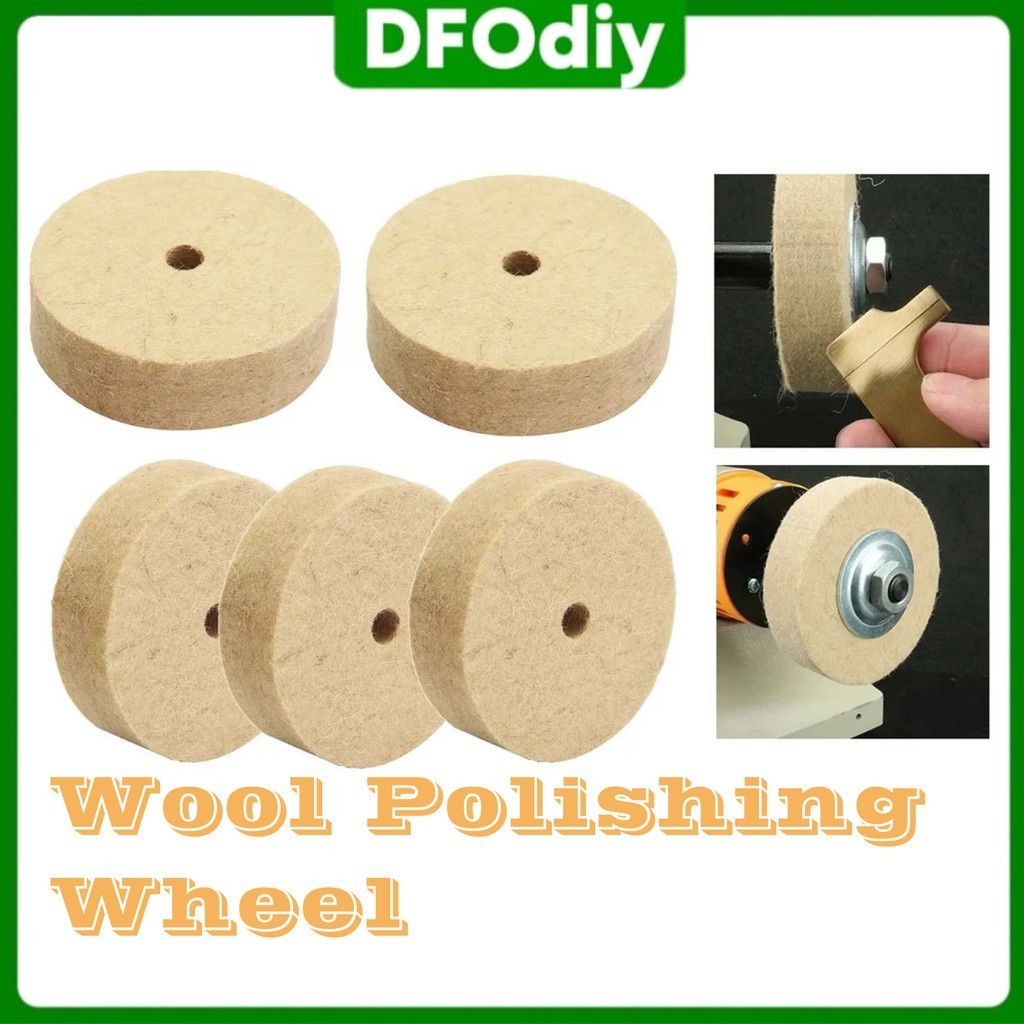 DFOdiy 75mm Drill Grinding Wheel Buffing Wheel Felt Wool Polishing Pad ...
