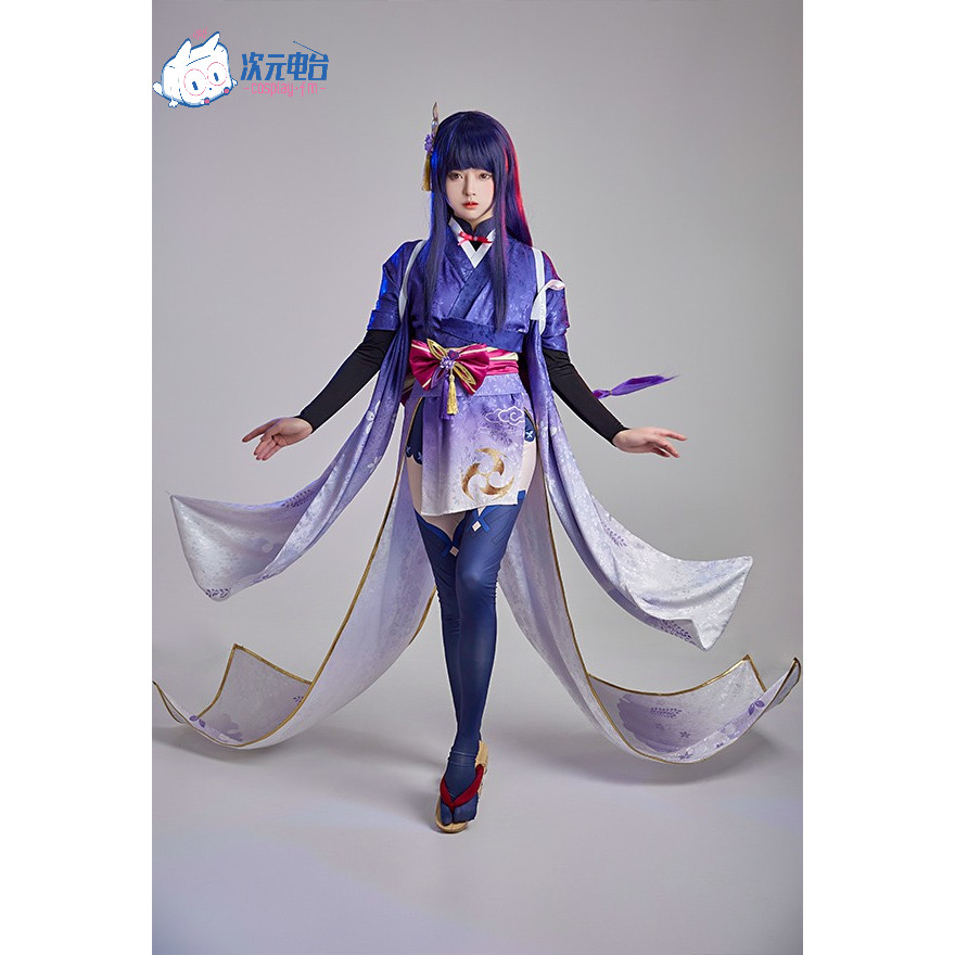 Genshin Impact cos Raiden Ei Cosplay kimono women's game set | Shopee ...