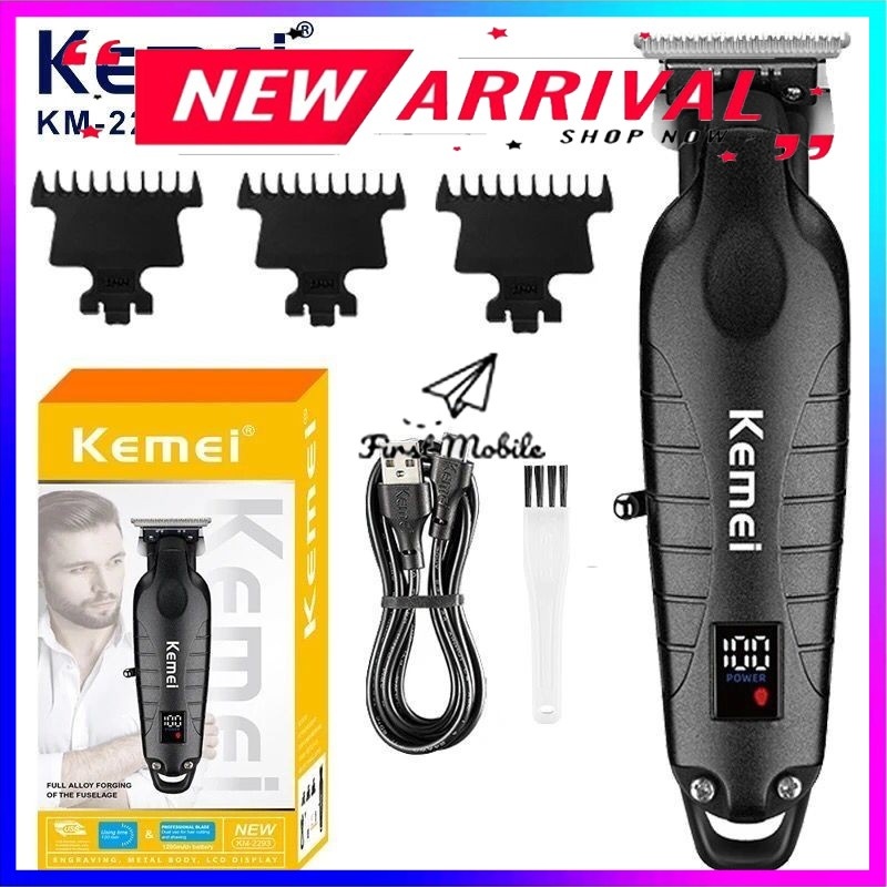 Kemei KM-2293 KM2293 Salon Level Powder Blade Electric Scissors Hair Clipper 1200mAh Lithium ...