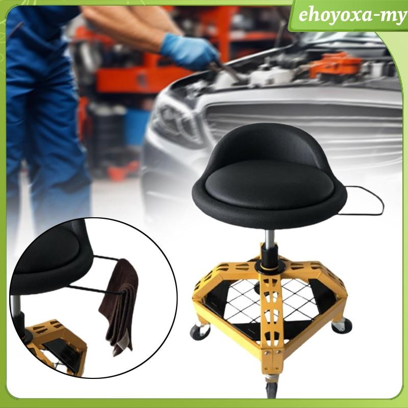 [EhoyoxaMY] Rolling Shop Stool with Casters on Wheels for Auto Repair ...