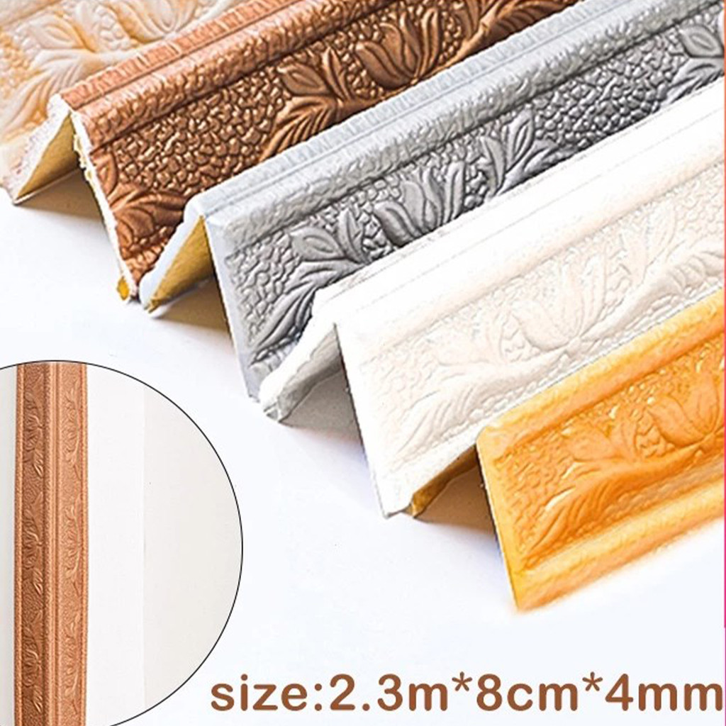 GYT 1PC 3D Foam Wall Edge Strip Sticker, Self Adhesive, Waterproof ...