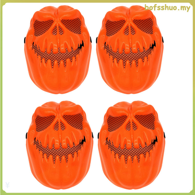 4 Pcs Halloween Cosplay Costume Pumpkin Mask Skull Skeleton Kid ...