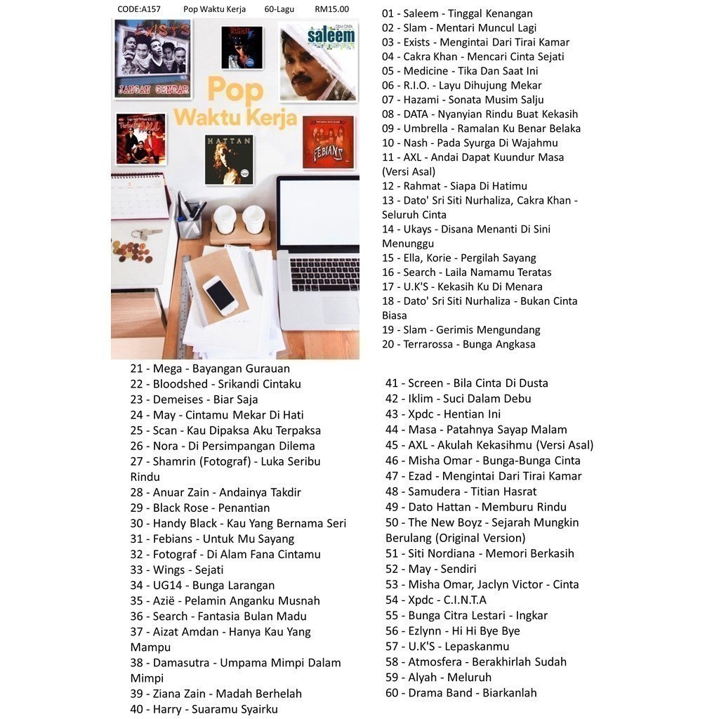Pendrive Usb Mp3 Song Lagu Malay Melayu Pop Waktu Kerja a157 D2 | Shopee Malaysia
