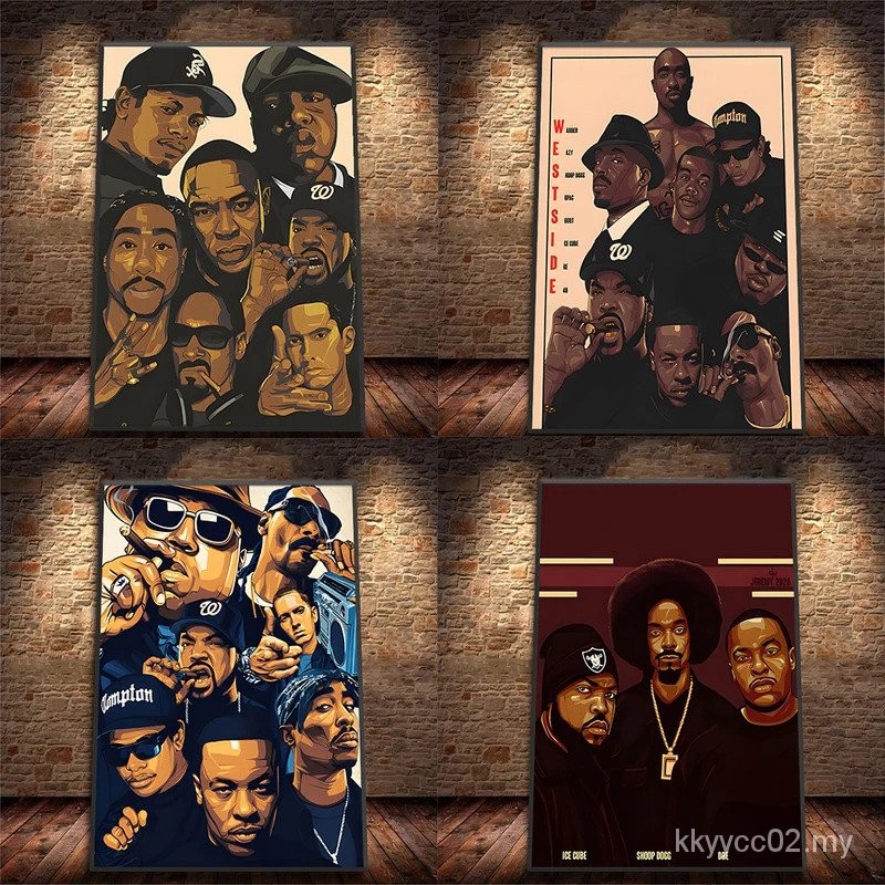 Rapper Hip Hop Singer Canvas Poster West Coast Style Home Wall Art ...