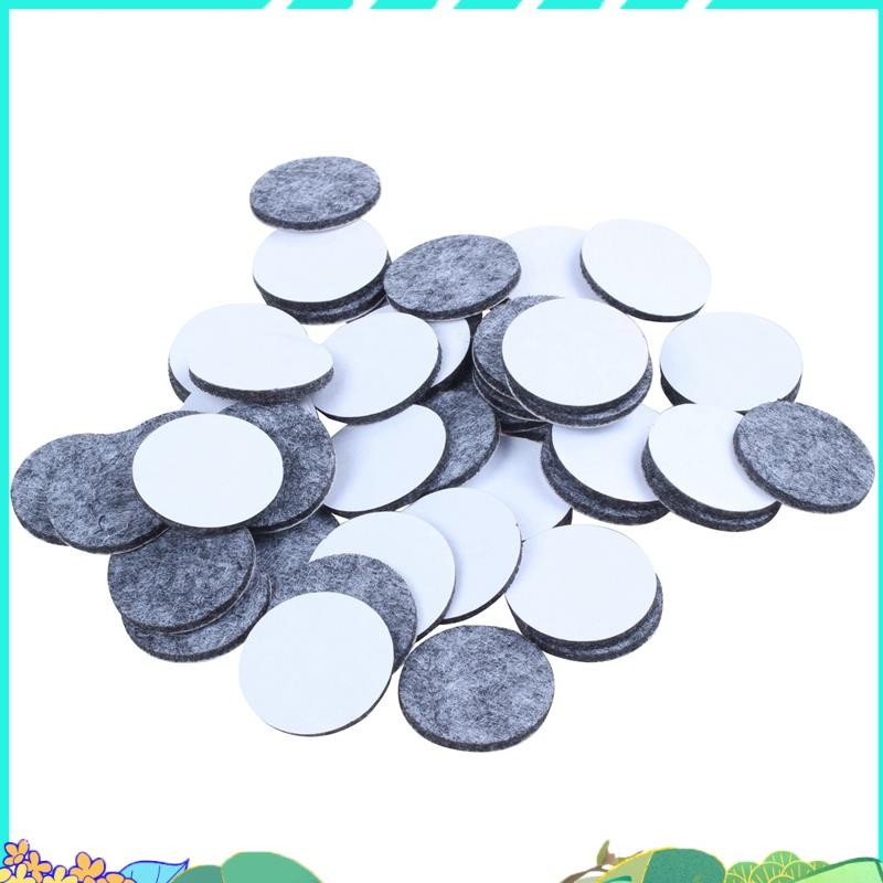 50Pcs Round Shaped Table Chair Furniture Leg Felt Mat Pad Gray ...