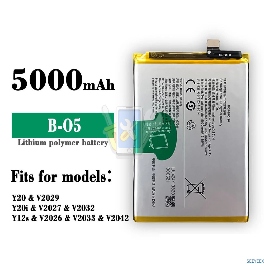New B-O5 Battery (5000mAh) for VIVO Y20/Y20i/Y12S/Y20S | Shopee Malaysia