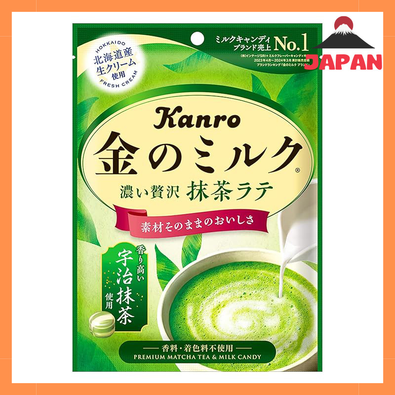 Kanro Golden Milk Candy Matcha Latte Flavor 61g × 6 Bags | Rich Creamy Japanese Green Tea Sweets ...