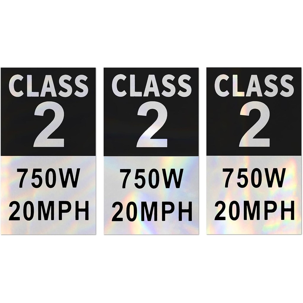 Class 2 Ebike Sticker Electric Bicycle Frame (3 Stickers a Pack) Class ...