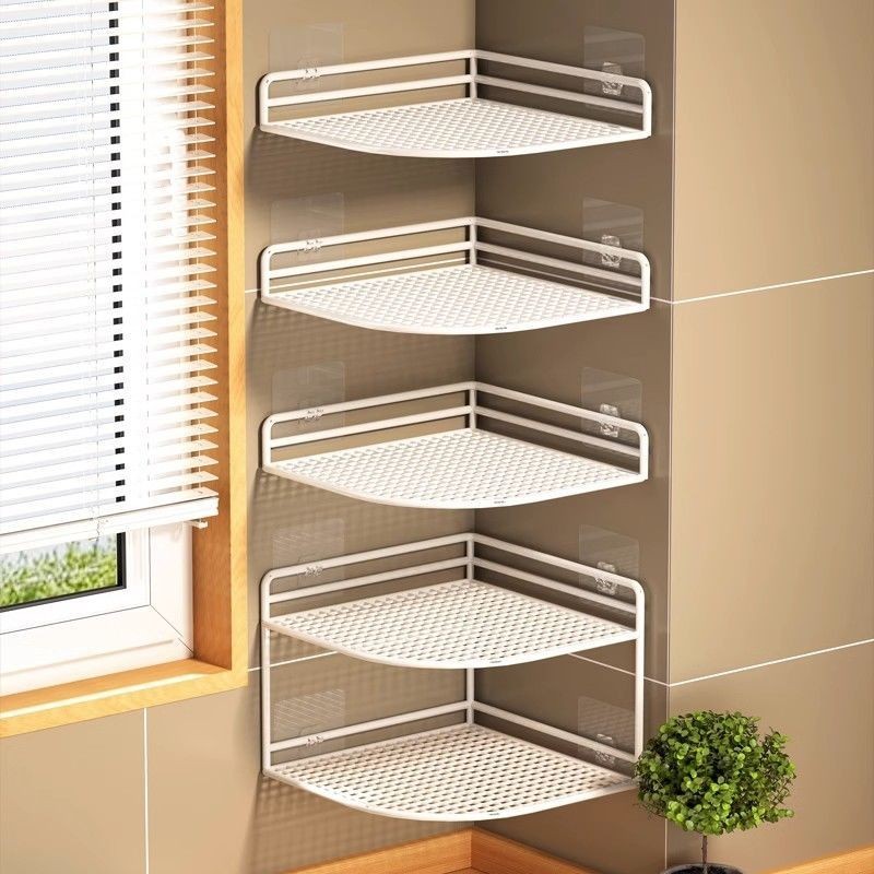 Pot Rack Kitchen Corner Rack Perforation-Free Corner Pot Storage Rack ...