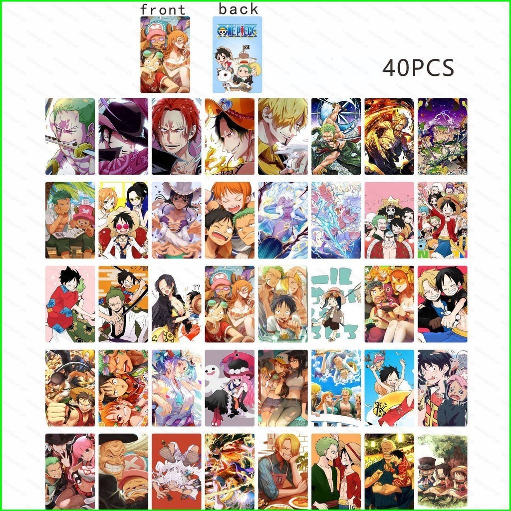 YB1 40PCS/Set ONE PIECE laser card Monkey D Luffy Roronoa Zoro Nami ...