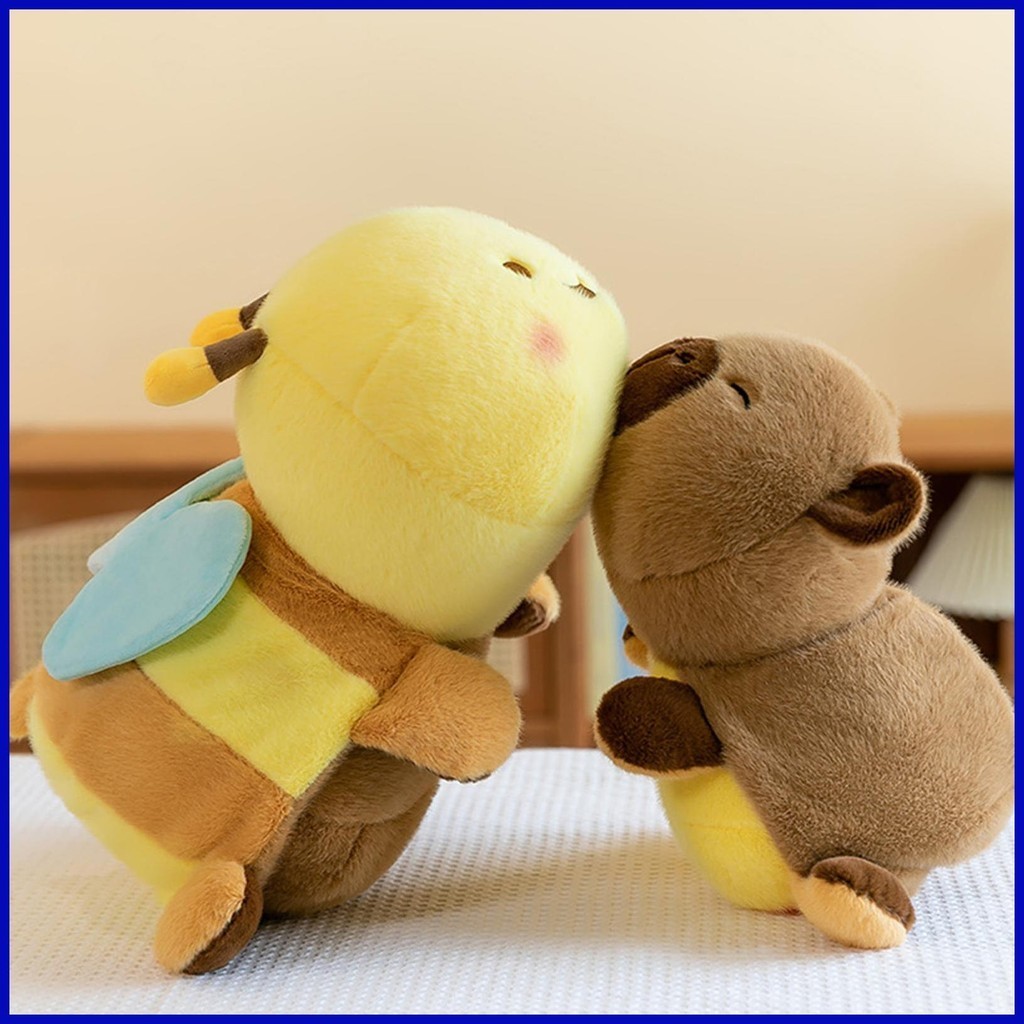 Capybara Plushie Cute Bee & Capybara Plush Toy Kawaii Stuffed Capybara ...
