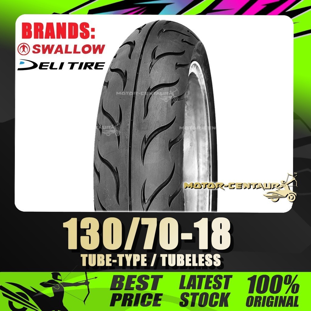 TAYAR 130/70-18 SWALLOW,DELI TUBELESS/TUBE-TYPE TYRE [TY13X18] | Shopee ...