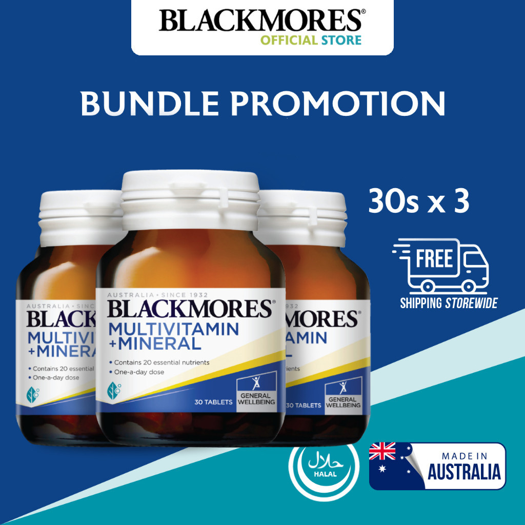 [Bundle of 3] Blackmores Multivitamin + Mineral 30s - Helps Supplement ...