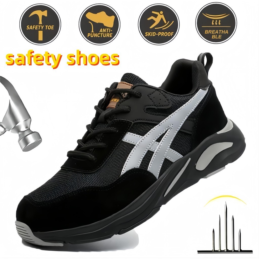 [Ready Stock] Men's non-slip lightweight safety shoes with steel toe ...