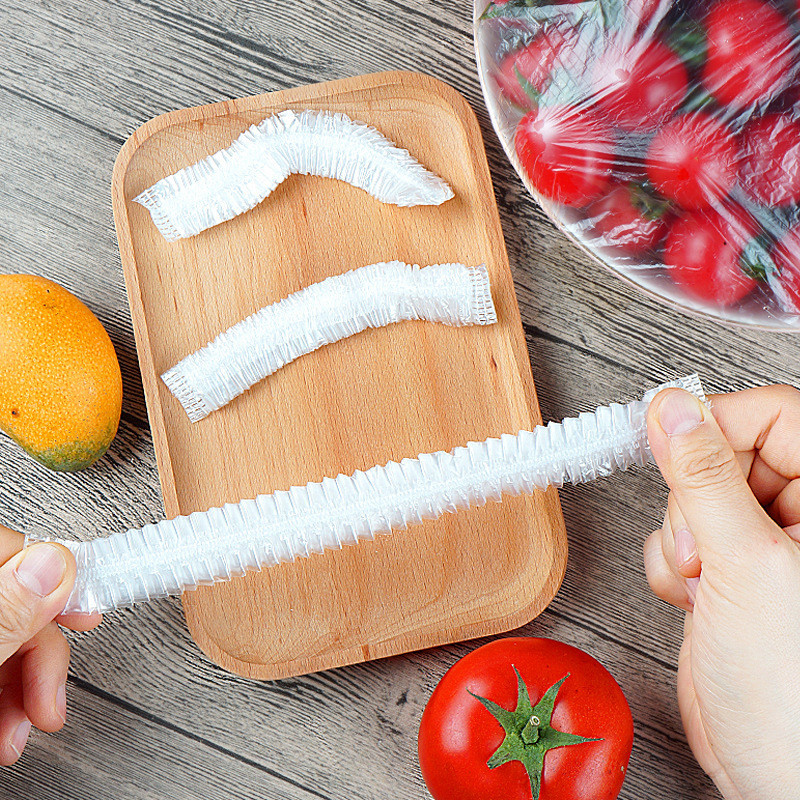 100PCs disposable transparent food wrap flexible reusable fruit ...