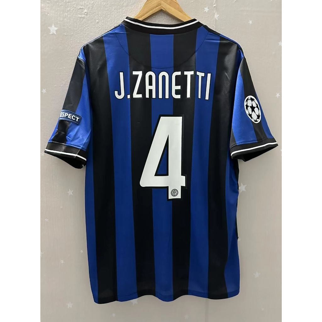 09-10 Inter Milan J.ZANETTI SNEIJDER MILITO Top Quality Home Retro ...