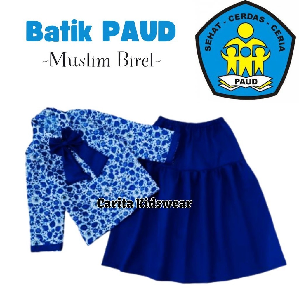 11.11 Muslim Model PAUD Batik School Children's Uniforms | Shopee Malaysia