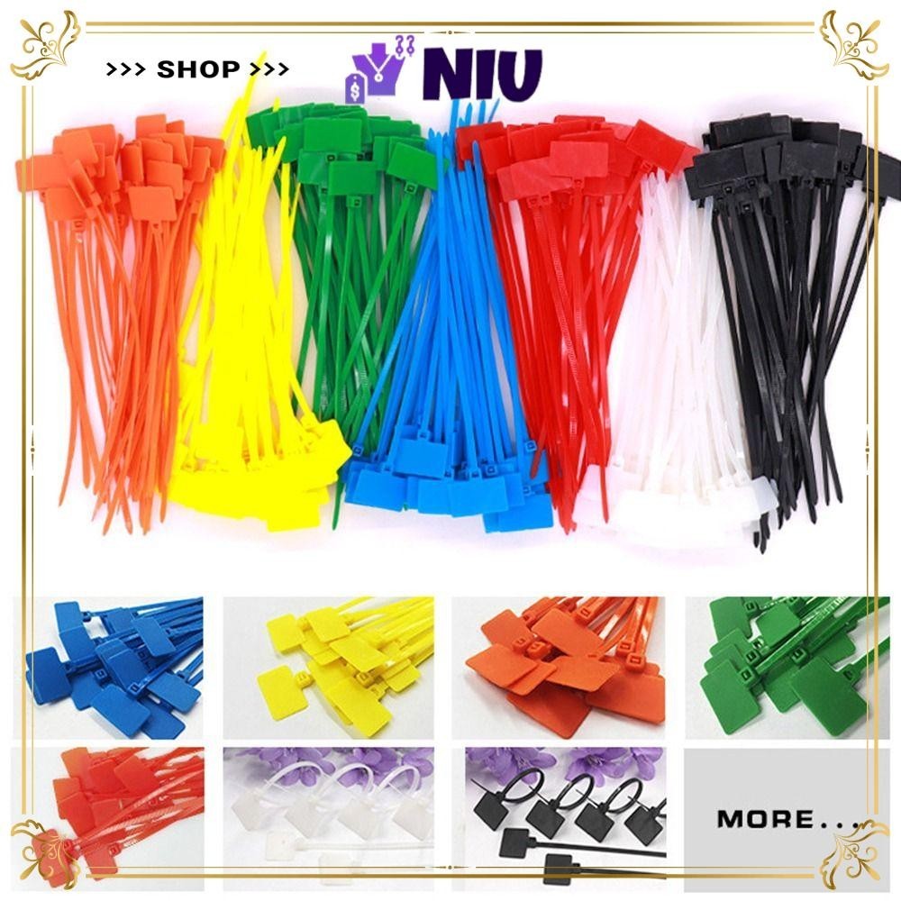 NIU 100pcs Cable Ties Strapping Tape Mesh Wire Marker Markers Tag ...