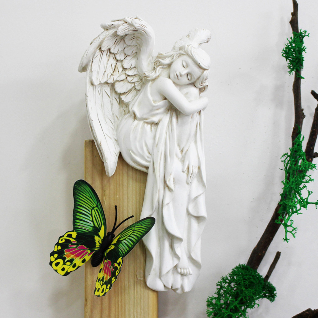 greensea| Winged Angel Door Frame Decoration Sleeping Angel Door Corner ...