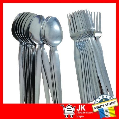 Thick Stainless Steel Spoon And Fork Sudu Dan Garpu Jenis Tebal SUDU ...