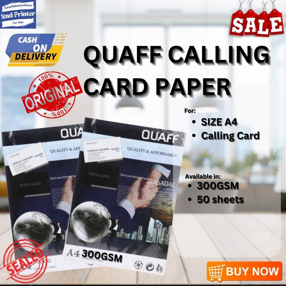 QUAFF Calling Card Paper 300GSM A4 Size Matte Texture 50sheets/pack ...