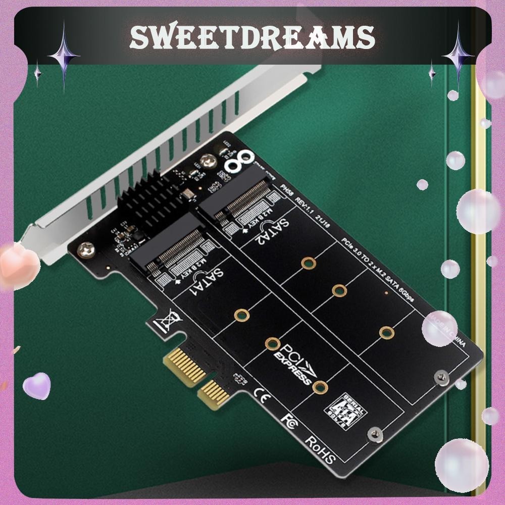 M.2 SATA To PCIE Dual-Disk Array Card RAID M2 SATA Extended Card ...
