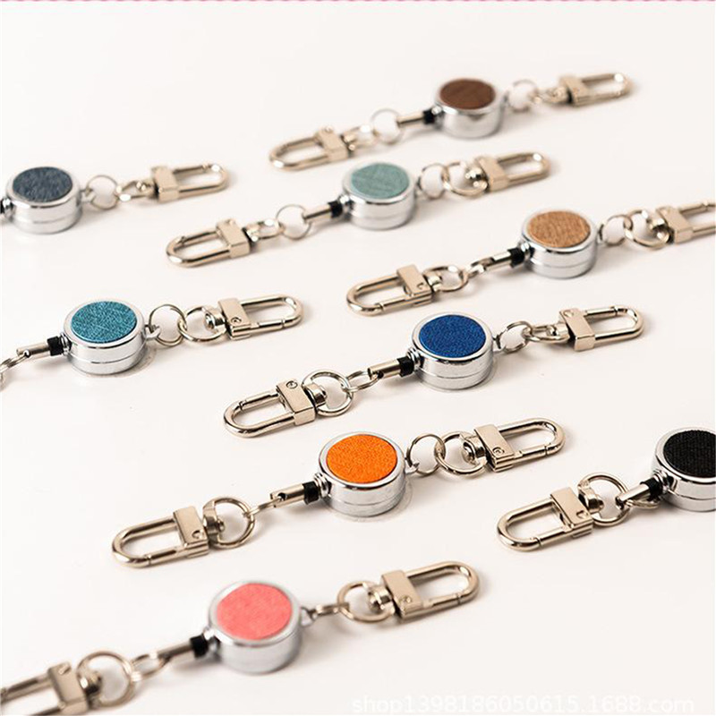 1pcs Retractable Pull Key Ring Chain Clip Carabiner Holder Recoil ...