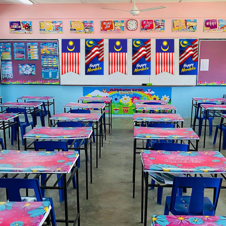 10pcs Hiasan Hari Merdeka sekolah pejabat bendera Malaysia deko merdeka ...