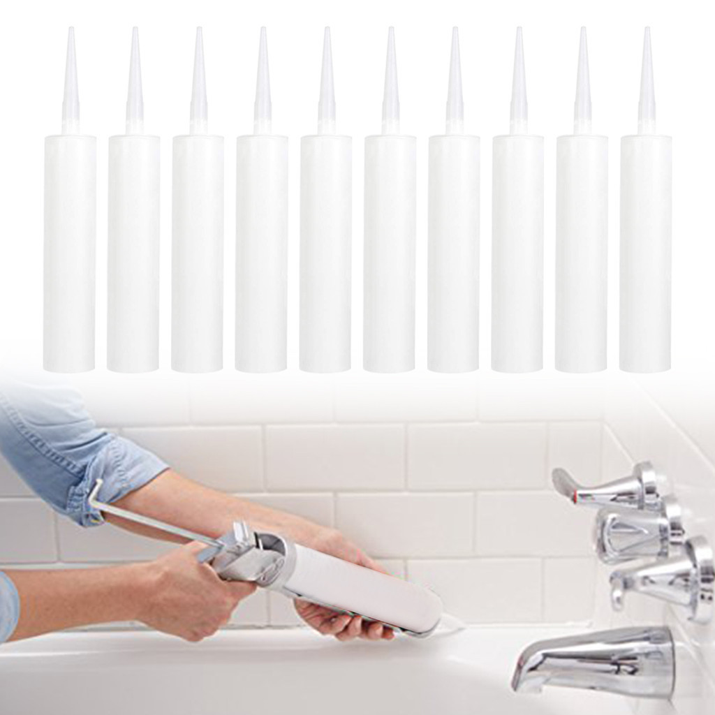 10 Pc/Pack Caulk Tube Caulking Tubes Empty Sealant Refillable Fillable ...