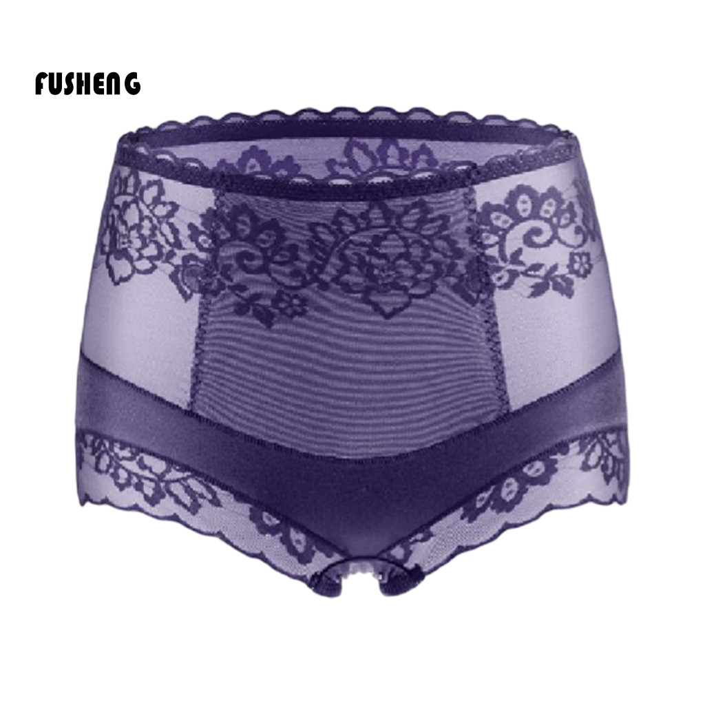 FUSHENG Women Panties Seamless See-through Lace Thin Lady Underpants ...