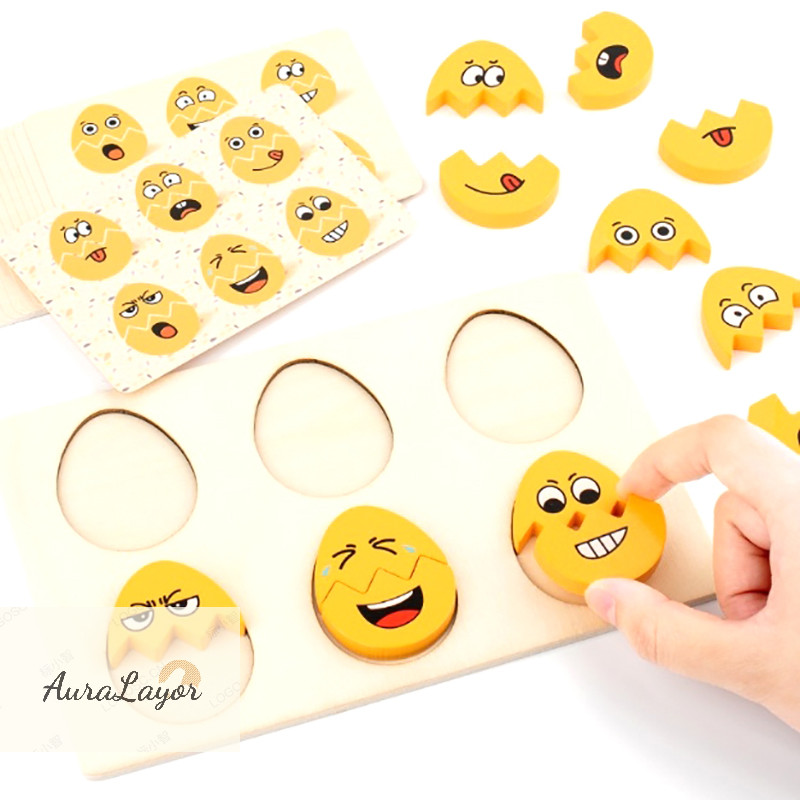 [AuraLayor] Face Expression Change Egg Shape Matching Game Montessori ...